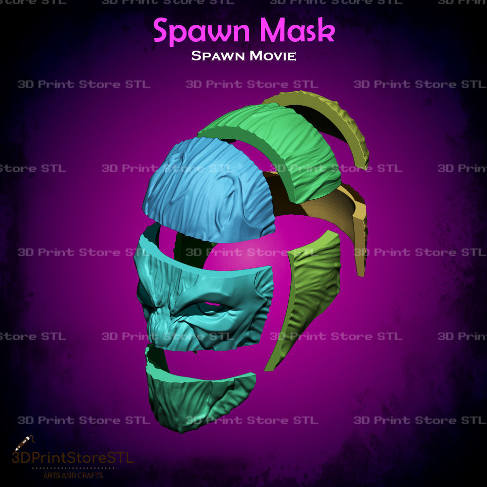 Spawn Mask Cosplay Spawn Movie - STL File 3D model 3D printable | CGTrader