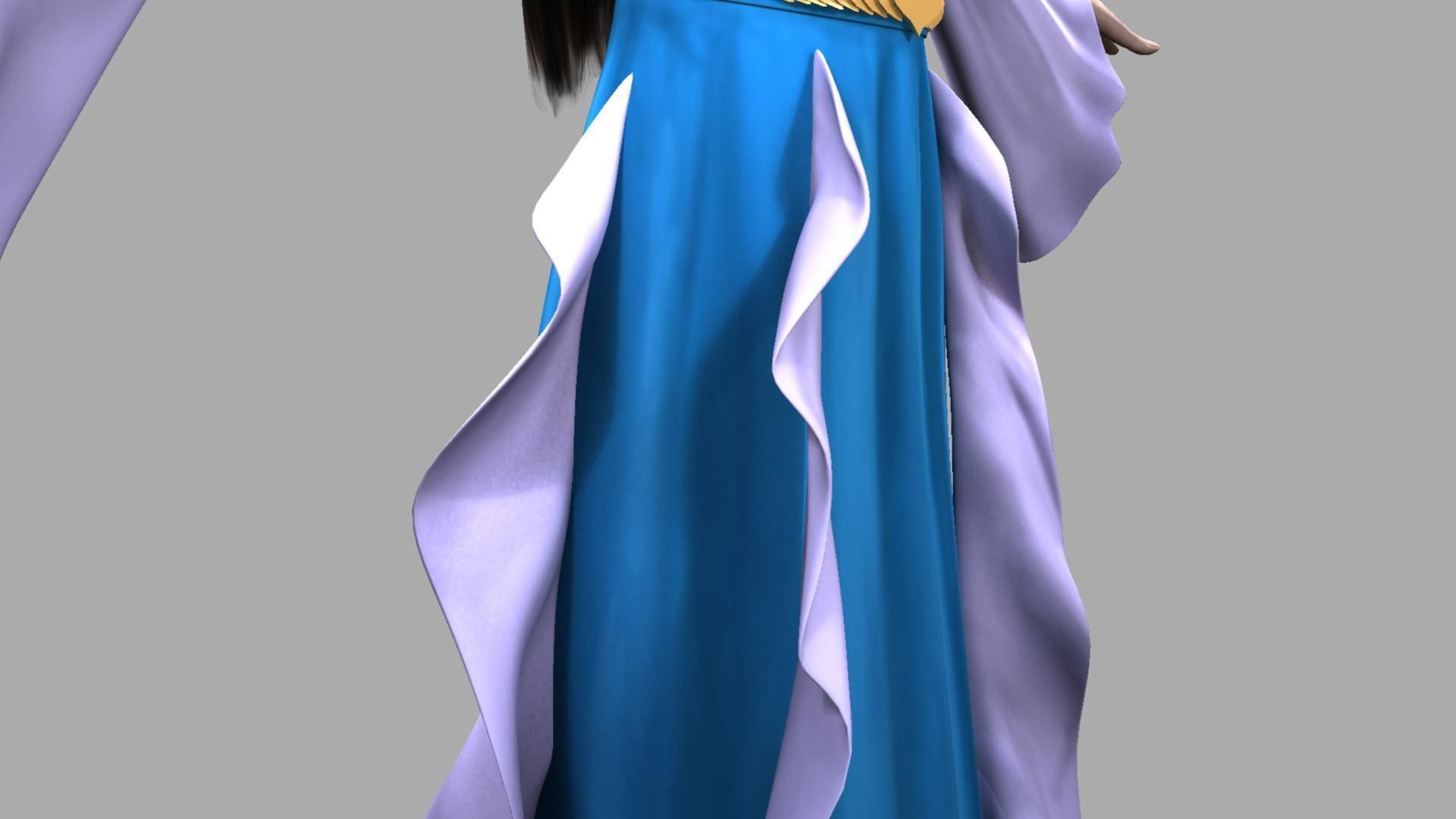 Queen woman wearing dress and crown 3D model | CGTrader