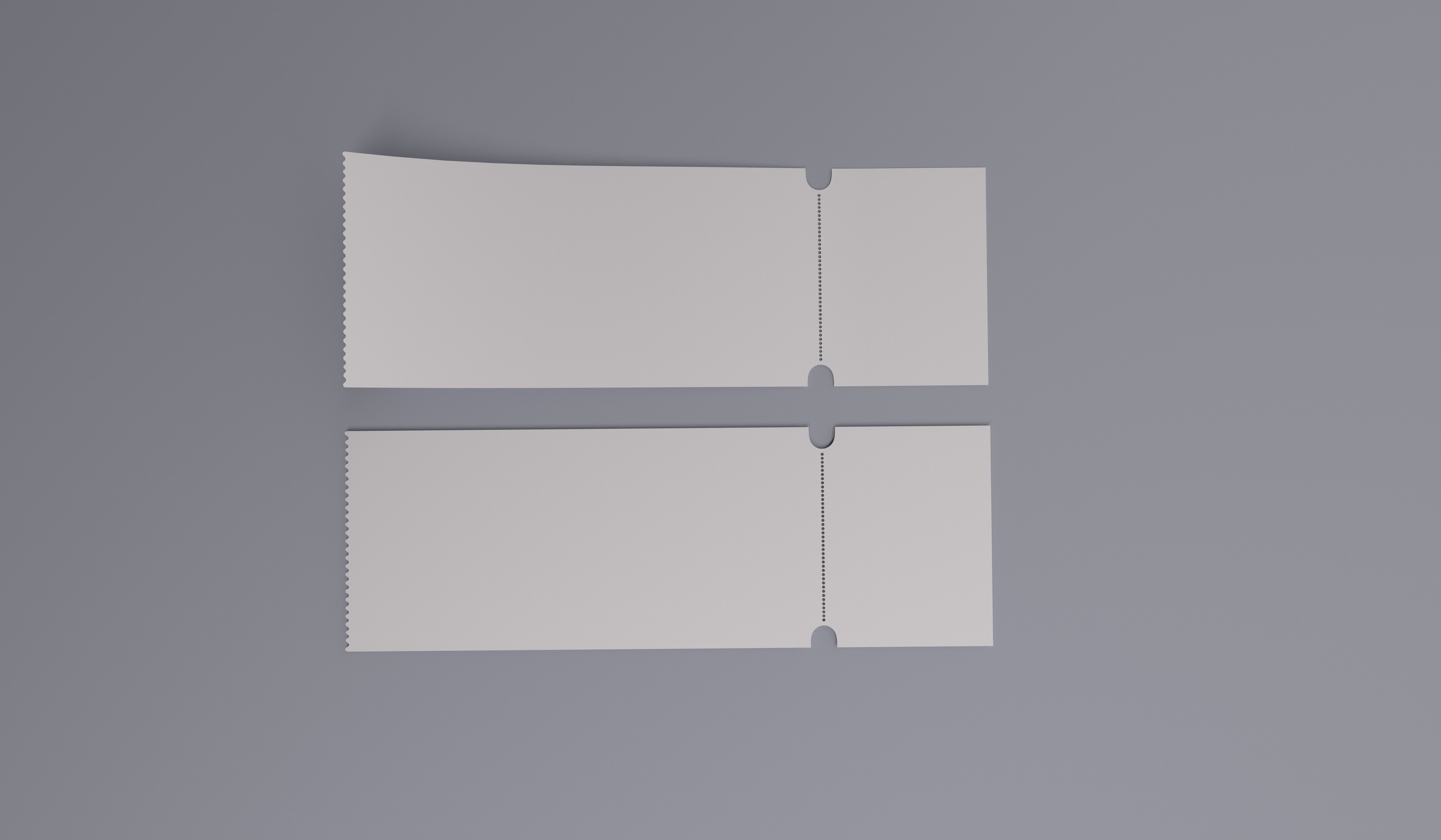 3D ticket or coupon mockup 3D model | CGTrader