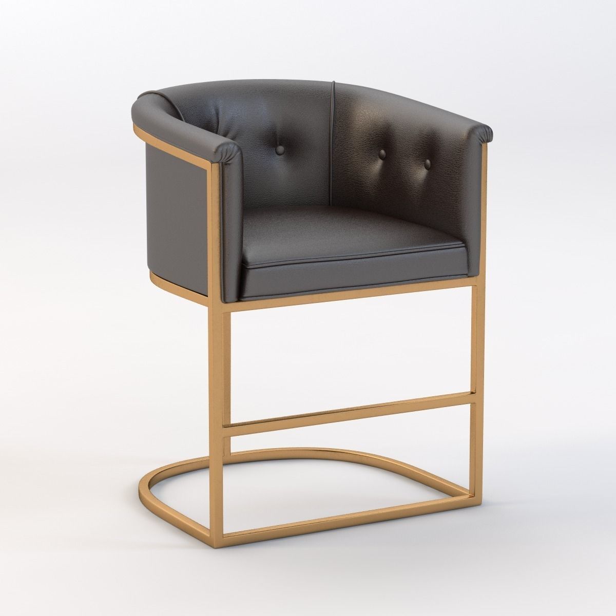 Detail Calvin Black Chair 3D model | CGTrader