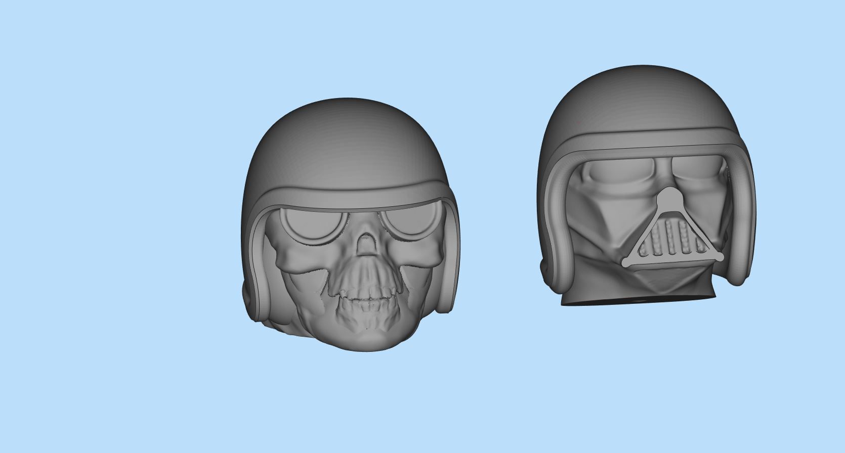 STL printable Skull and D Vader head for Wild Willie Driver 3D model 3D ...