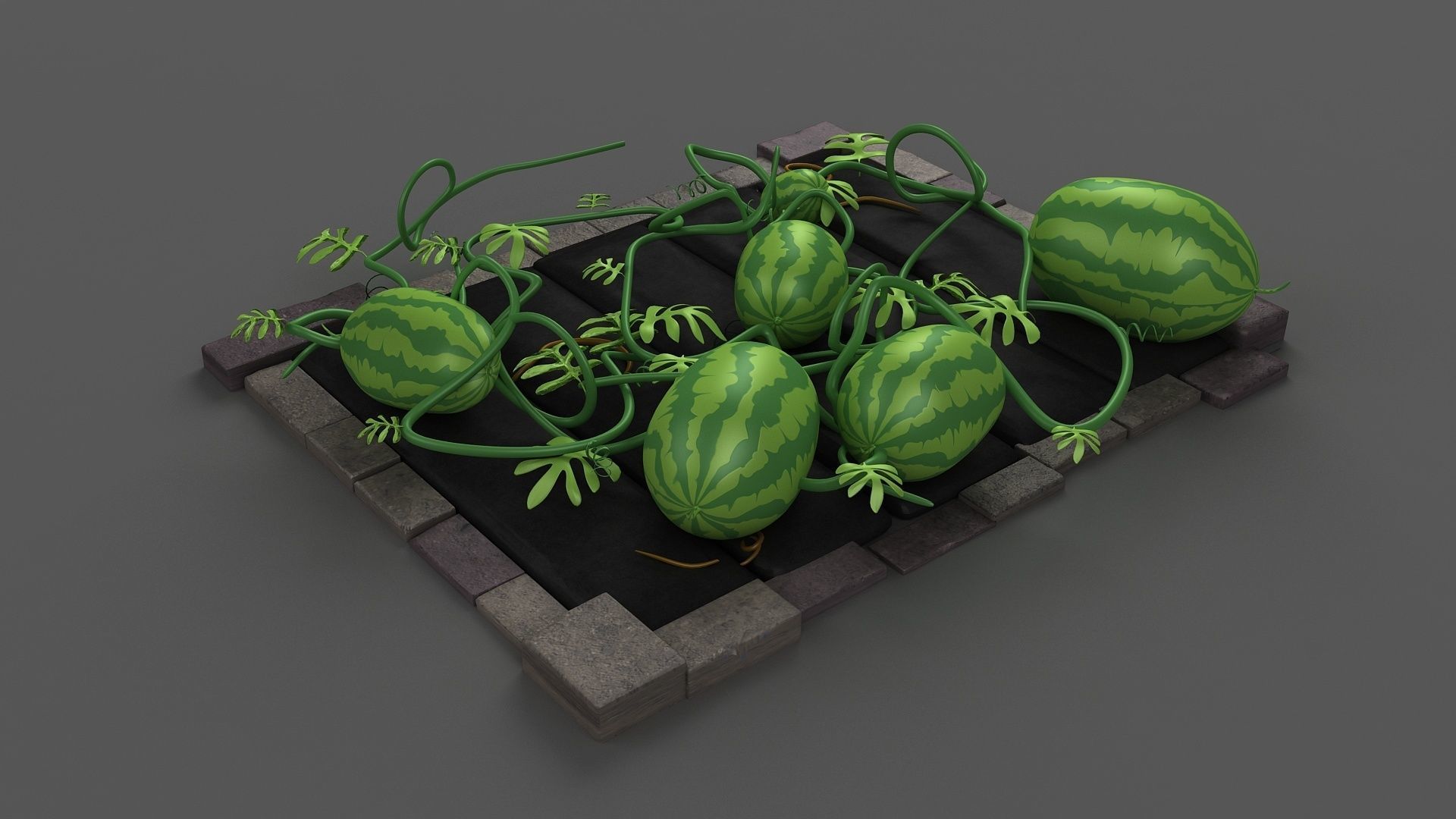 3D Watermelon realistic fruits food tropical ripe 3D model | CGTrader