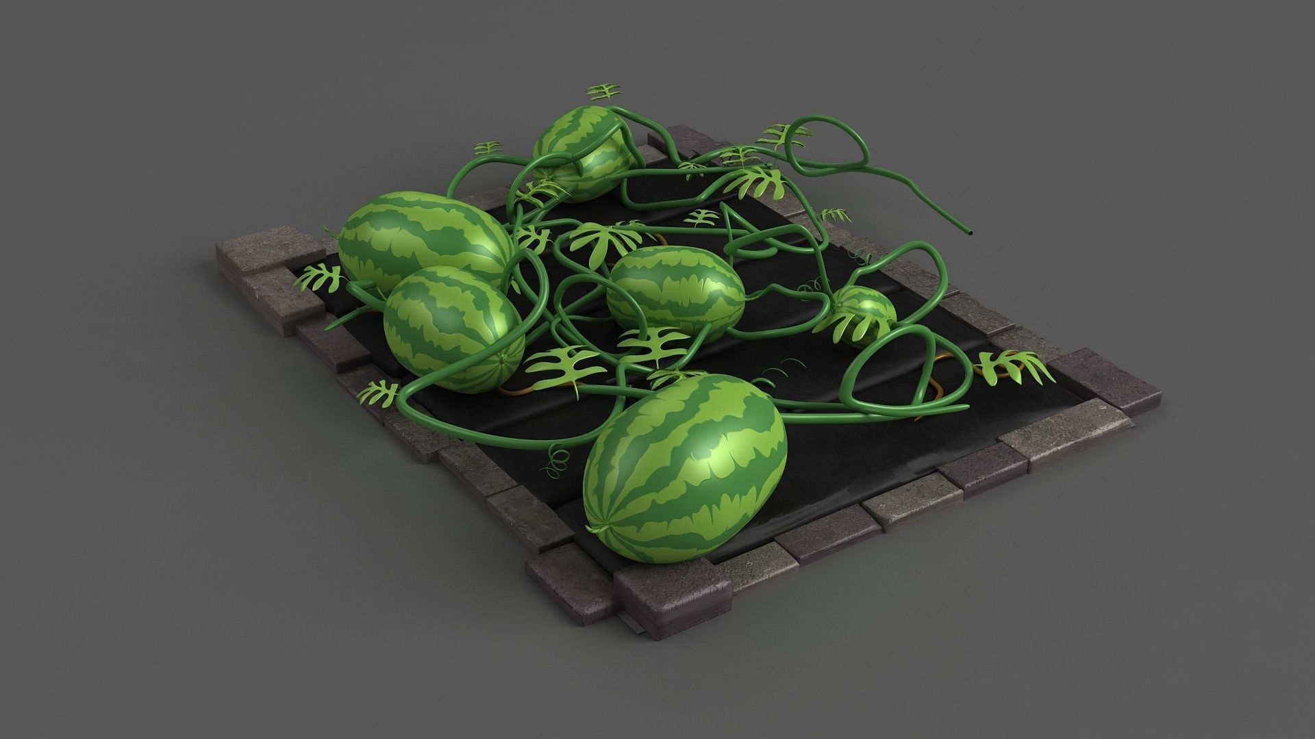 3D Watermelon realistic fruits food tropical ripe 3D model | CGTrader