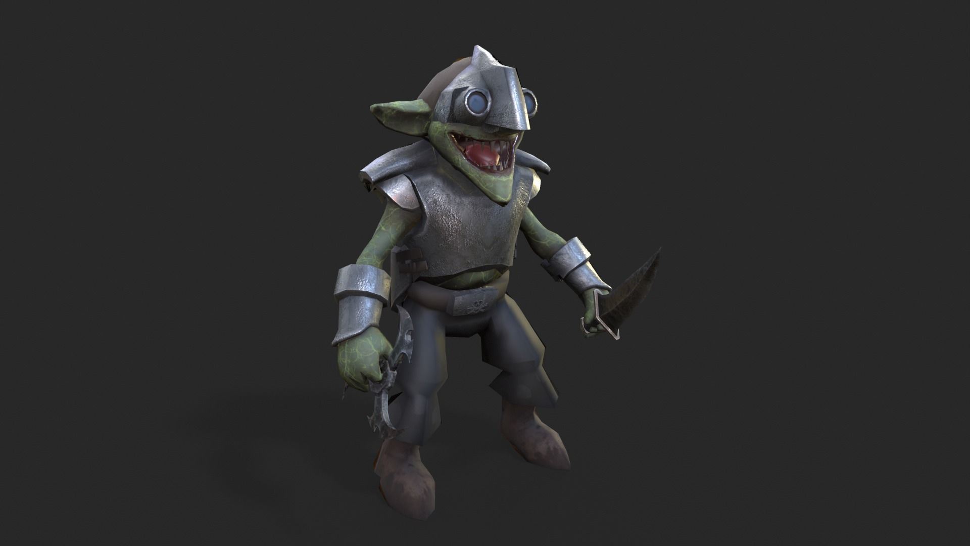3D model Stylized low poly pbr goblin VR / AR / low-poly | CGTrader