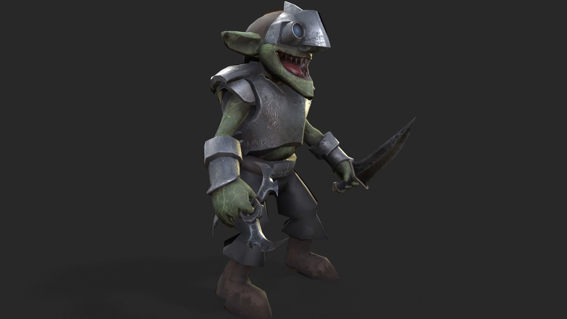 3D model Stylized low poly pbr goblin VR / AR / low-poly | CGTrader