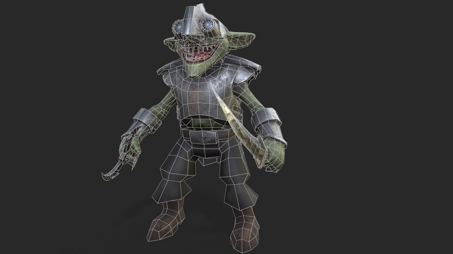 3D model Stylized low poly pbr goblin VR / AR / low-poly | CGTrader