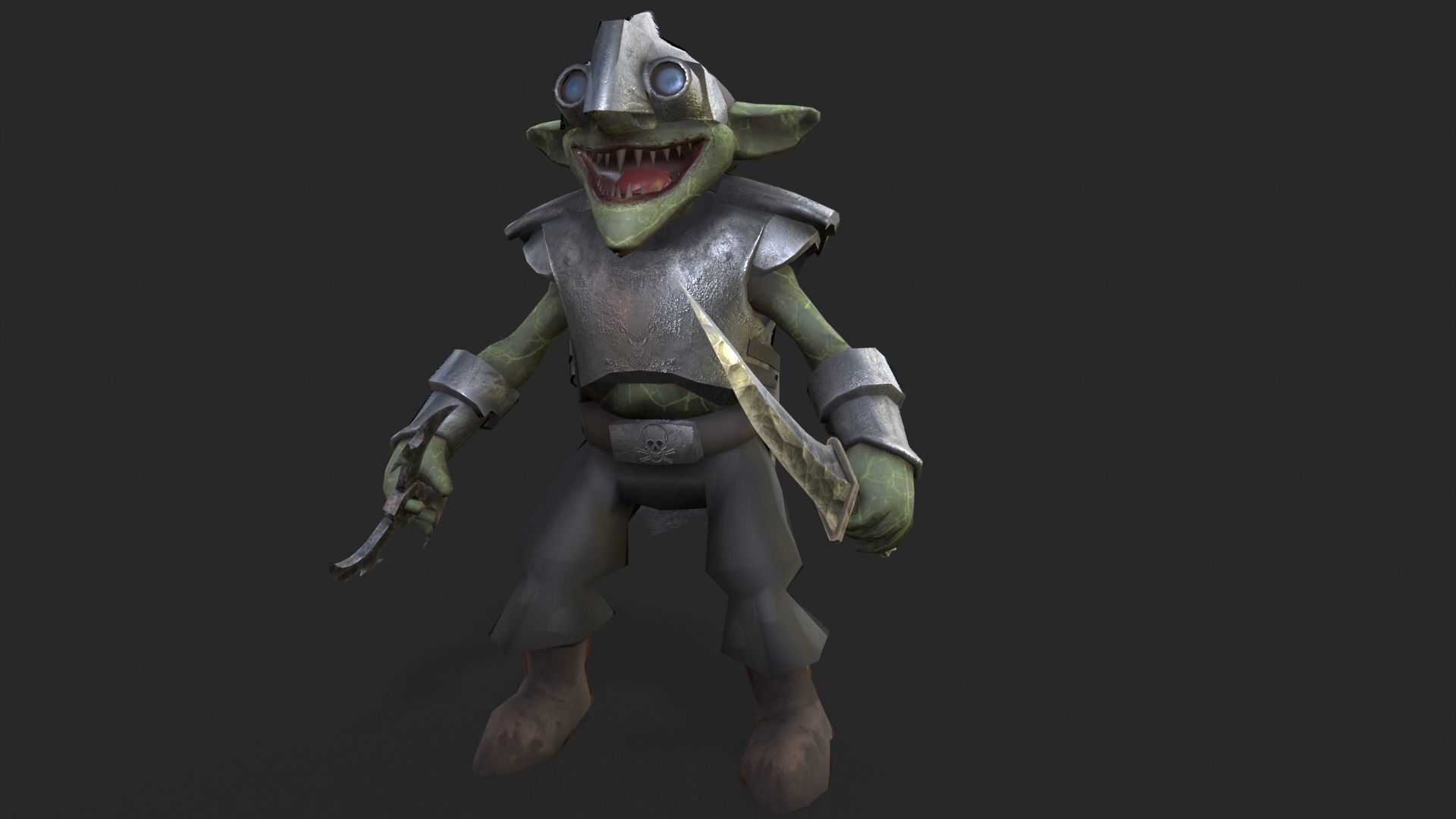 3D model Stylized low poly pbr goblin VR / AR / low-poly | CGTrader