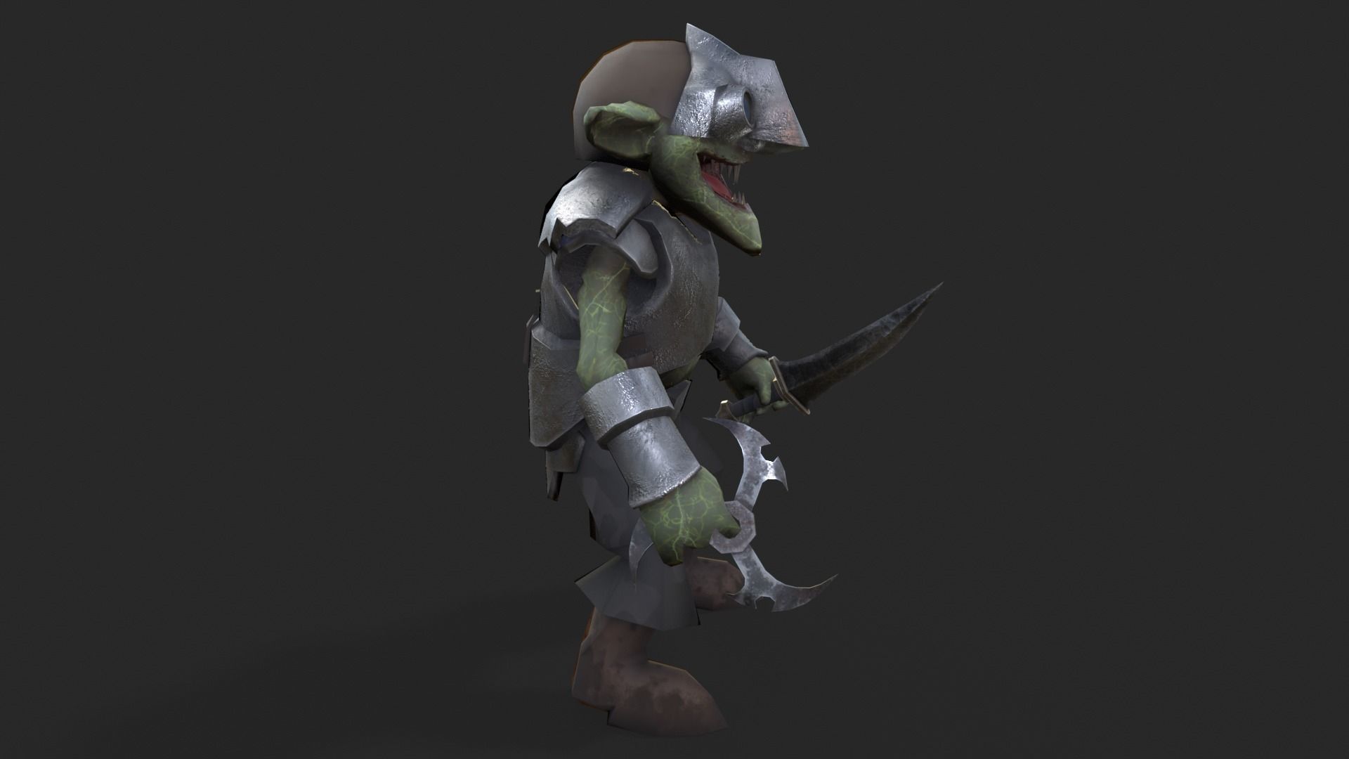 3D model Stylized low poly pbr goblin VR / AR / low-poly | CGTrader