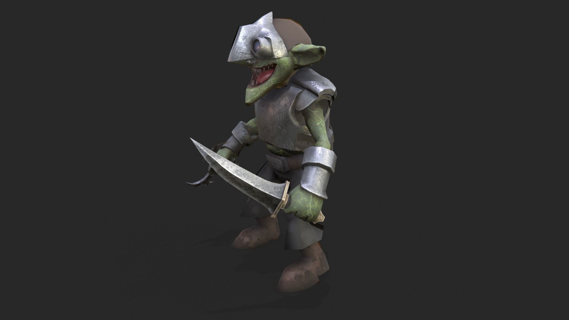 3D model Stylized low poly pbr goblin VR / AR / low-poly | CGTrader