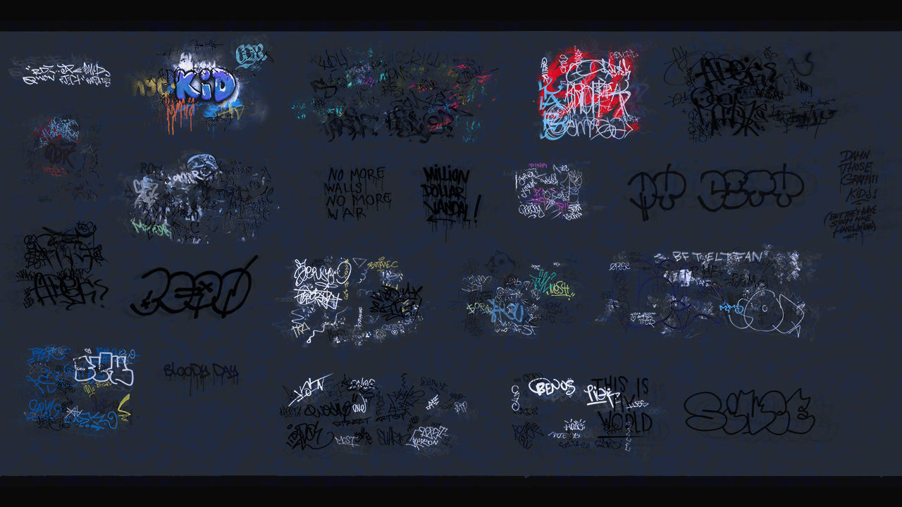 GRAFFITI DECALS Vol 1 Texture | CGTrader