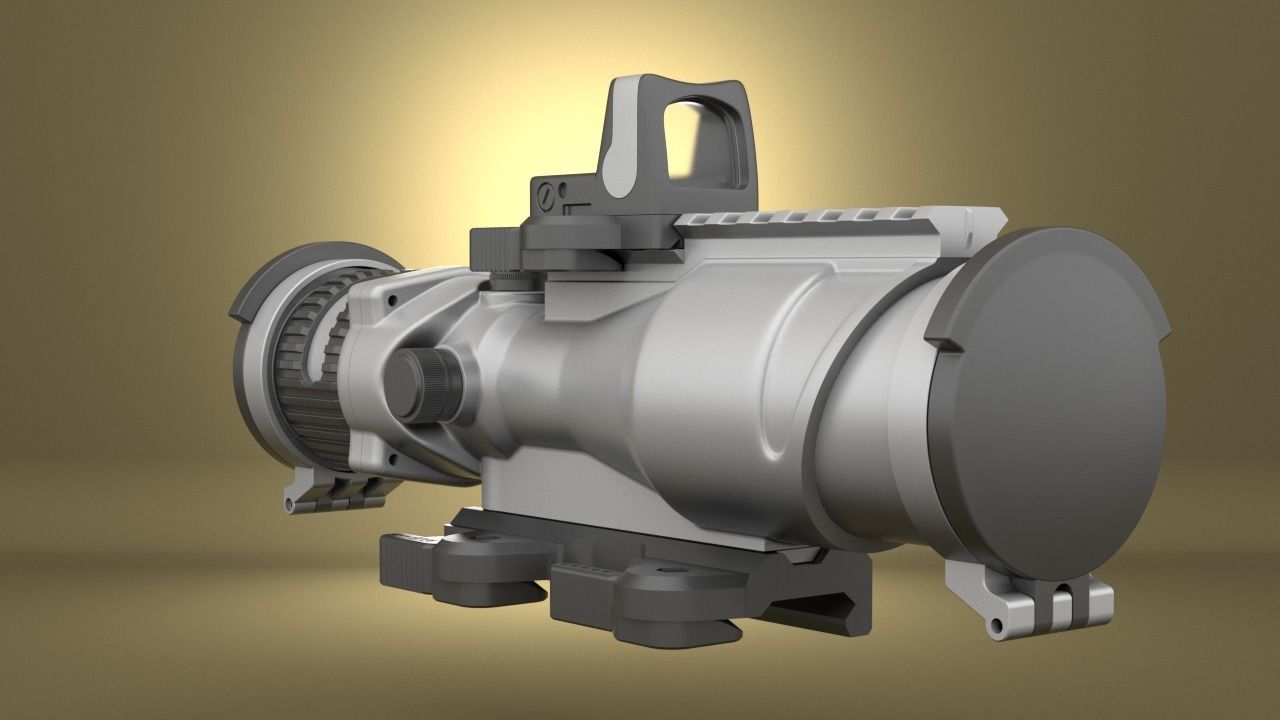 Airsoft Trijicon 6x48 Dual Illuminated ACOG Optic Hollow body 3D model ...