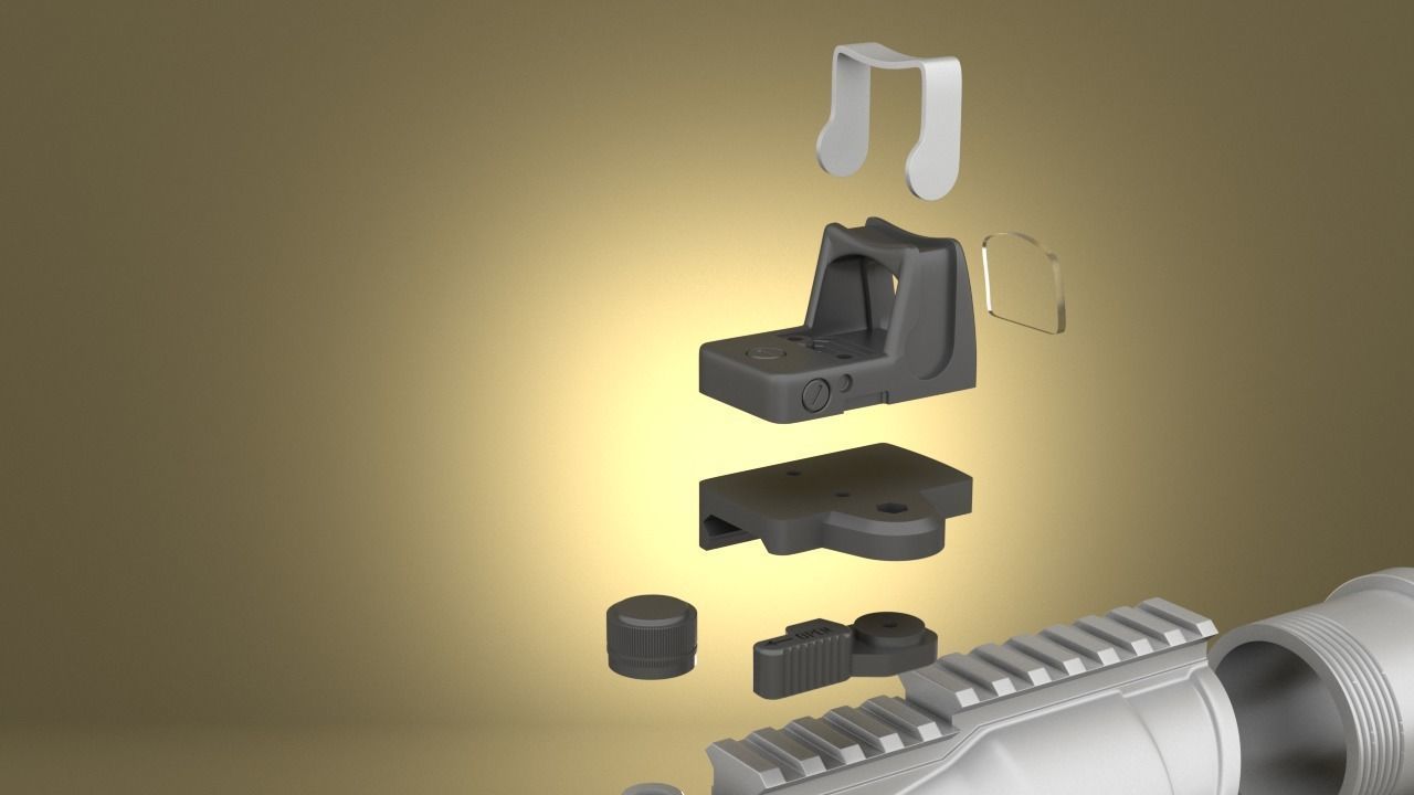 Airsoft Trijicon 6x48 Dual Illuminated ACOG Optic Hollow body 3D model ...