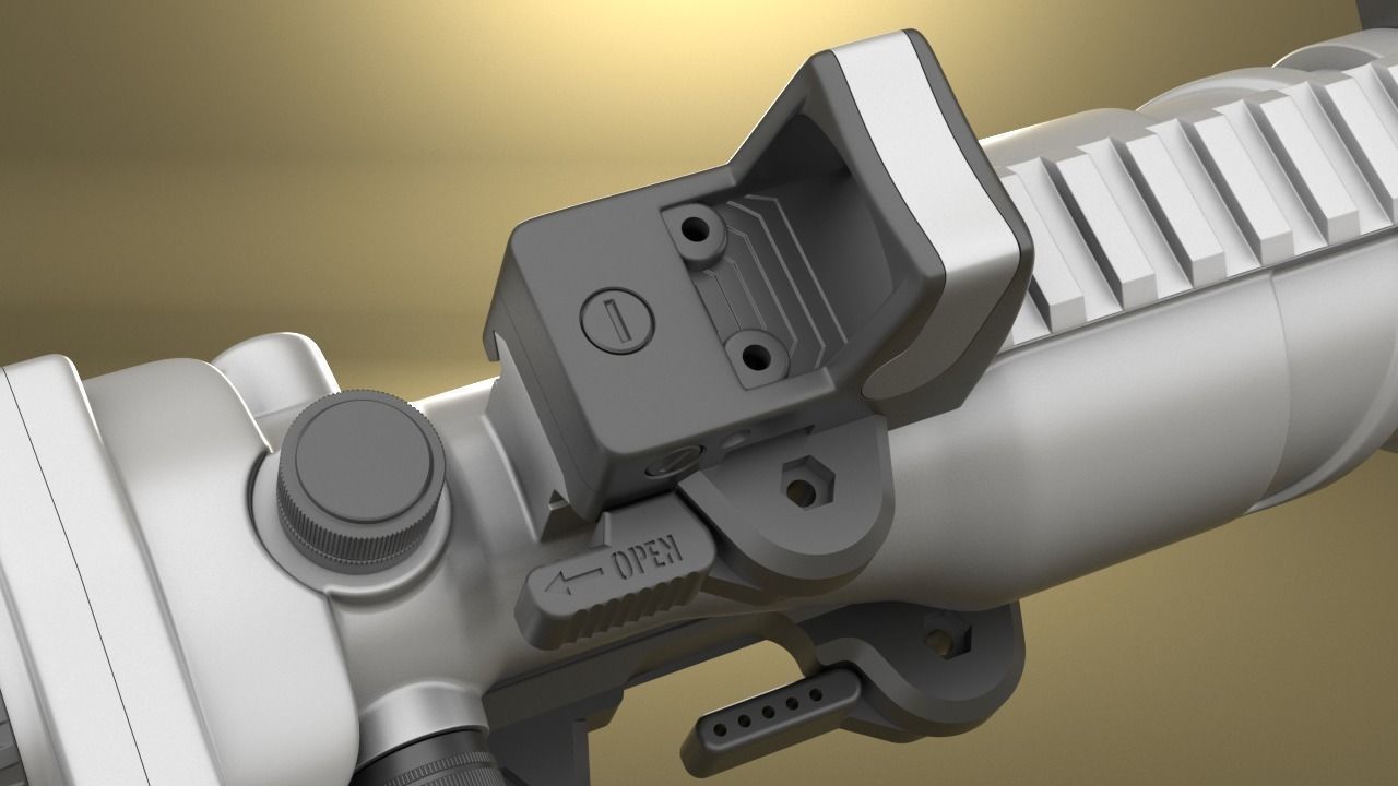 Airsoft Trijicon 6x48 Dual Illuminated ACOG Optic Hollow body 3D model ...