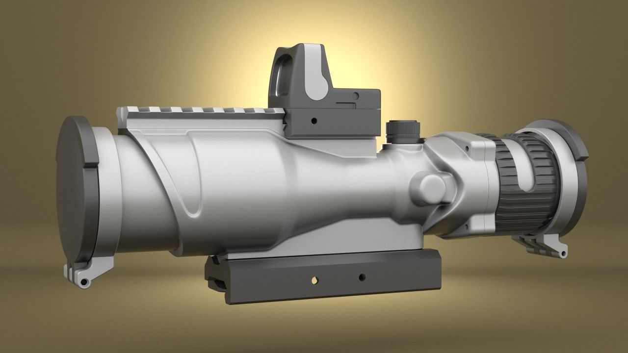 Airsoft Trijicon 6x48 Dual Illuminated ACOG Optic Hollow body 3D model ...