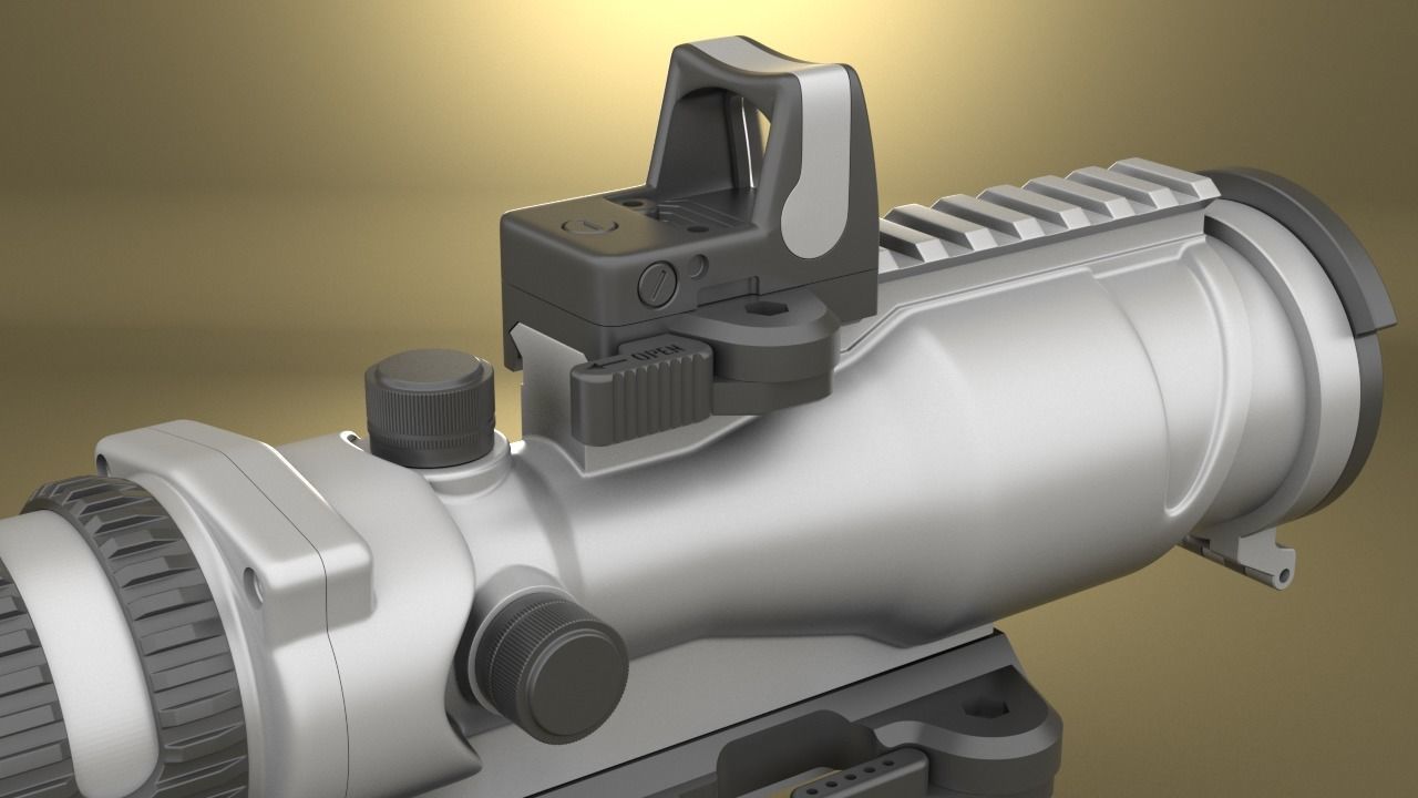 Airsoft Trijicon 6x48 Dual Illuminated ACOG Optic Hollow body 3D model ...