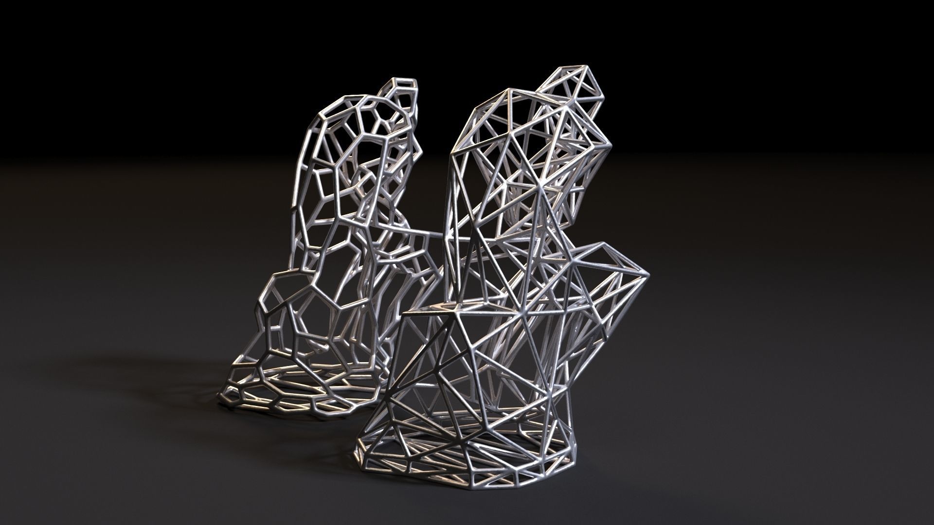Thinker voronoi 3D model 3D printable | CGTrader