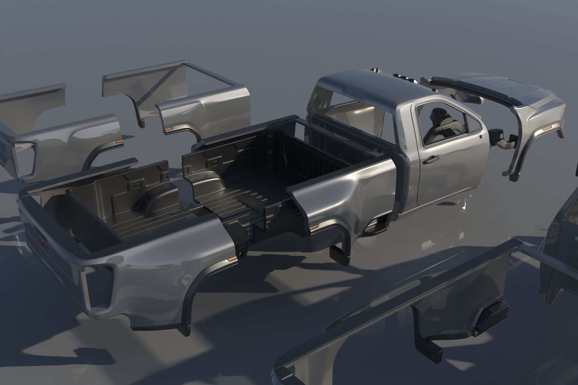 GMC Sierra 3500HD Regular Cab - 2022 3D model 3D printable | CGTrader