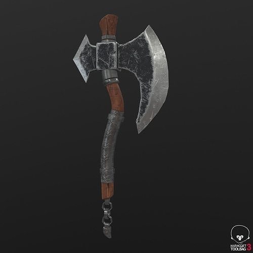 3D model axe low poly two axes VR / AR / low-poly | CGTrader