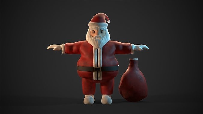 3D model Santa Claus VR / AR / low-poly | CGTrader