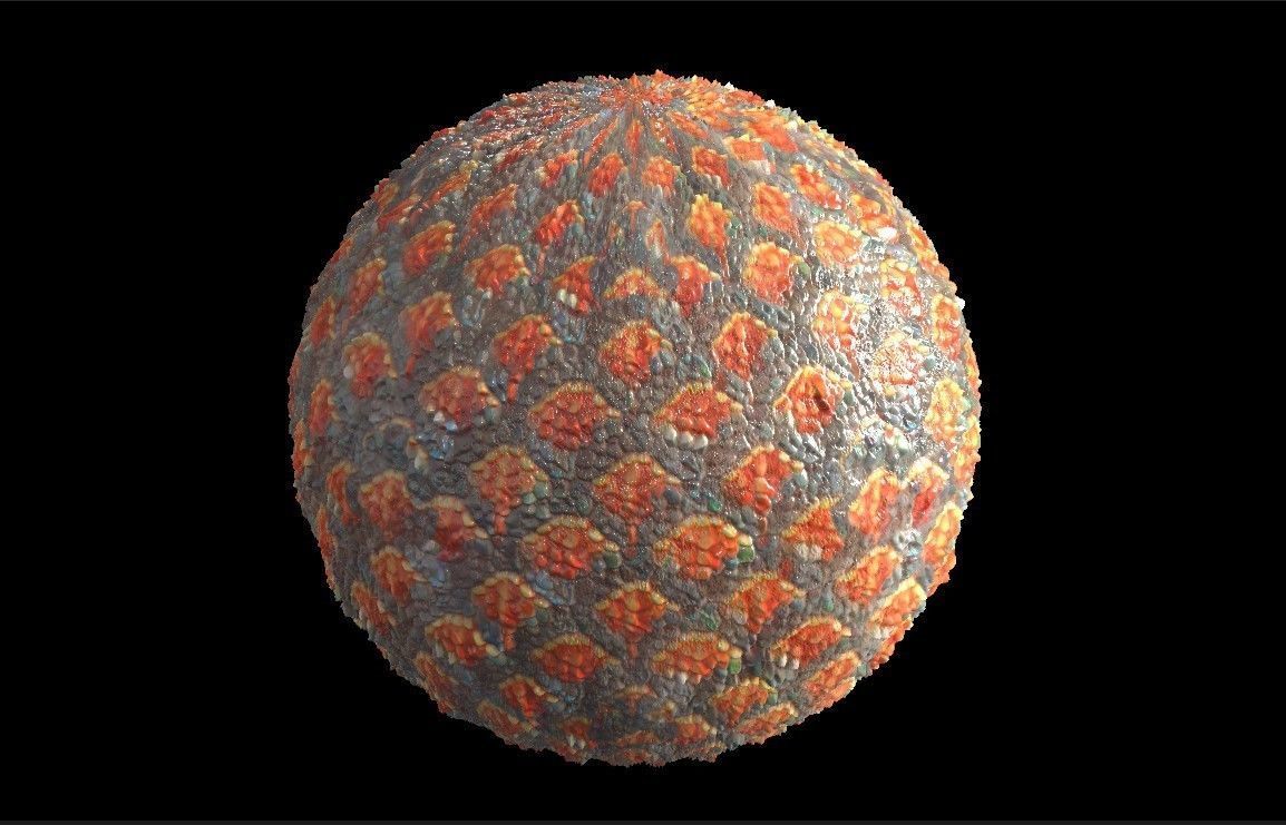 Texture PBR Skin Creature Alien Seamless Material SBSAR 4k Texture 48 ...