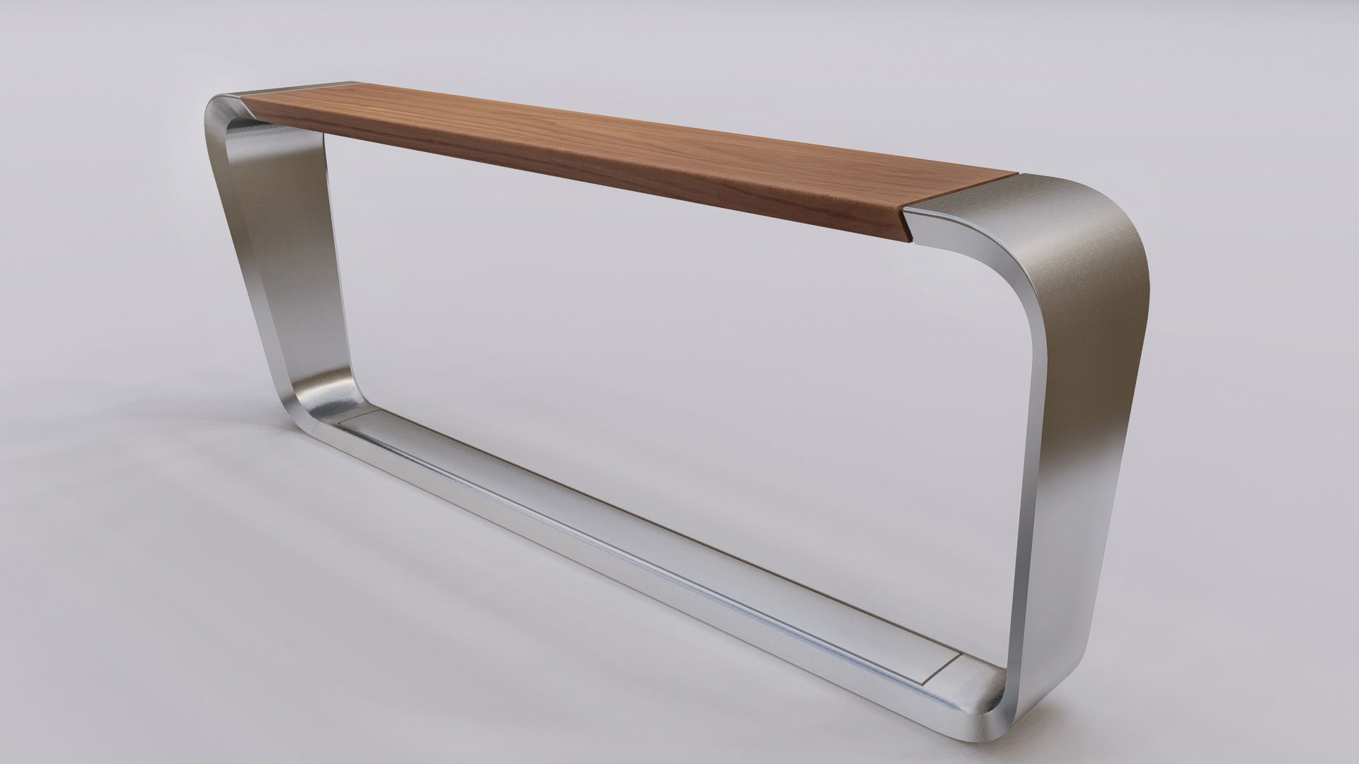 Contemporary public bench METRO40 CONNECT RAILS 3D model | CGTrader