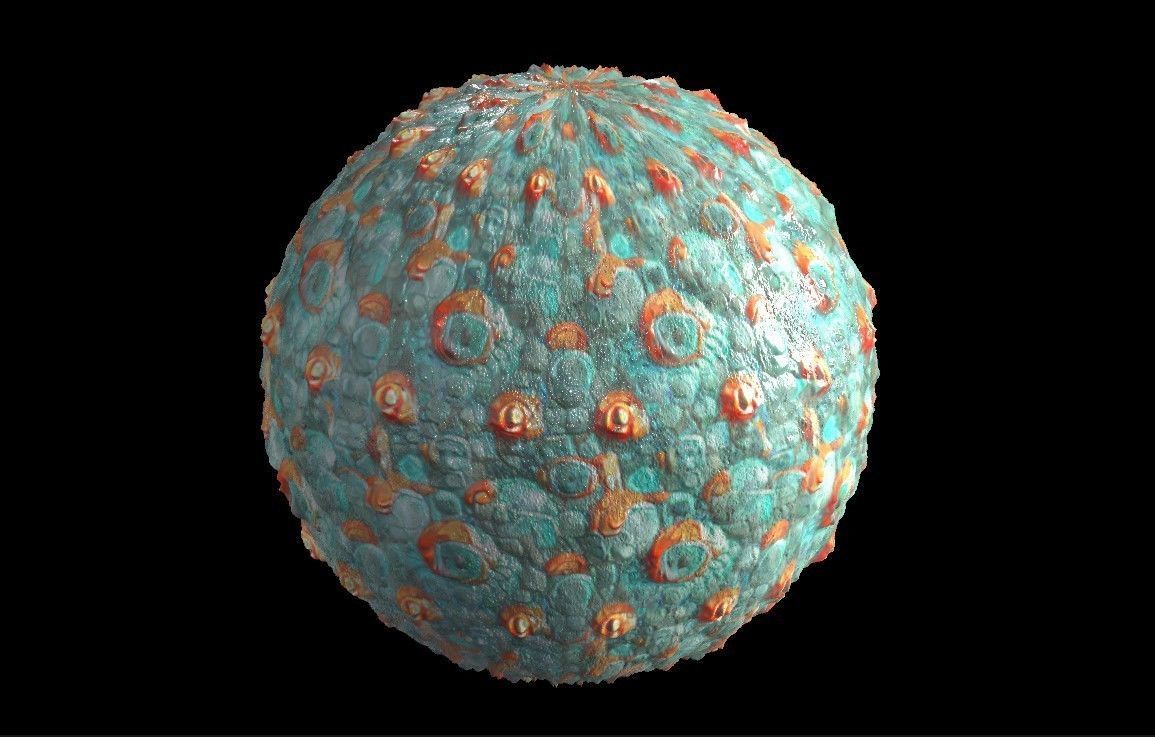 Texture PBR Skin Creature Alien Seamless Material SBSAR 4k Texture 15 ...