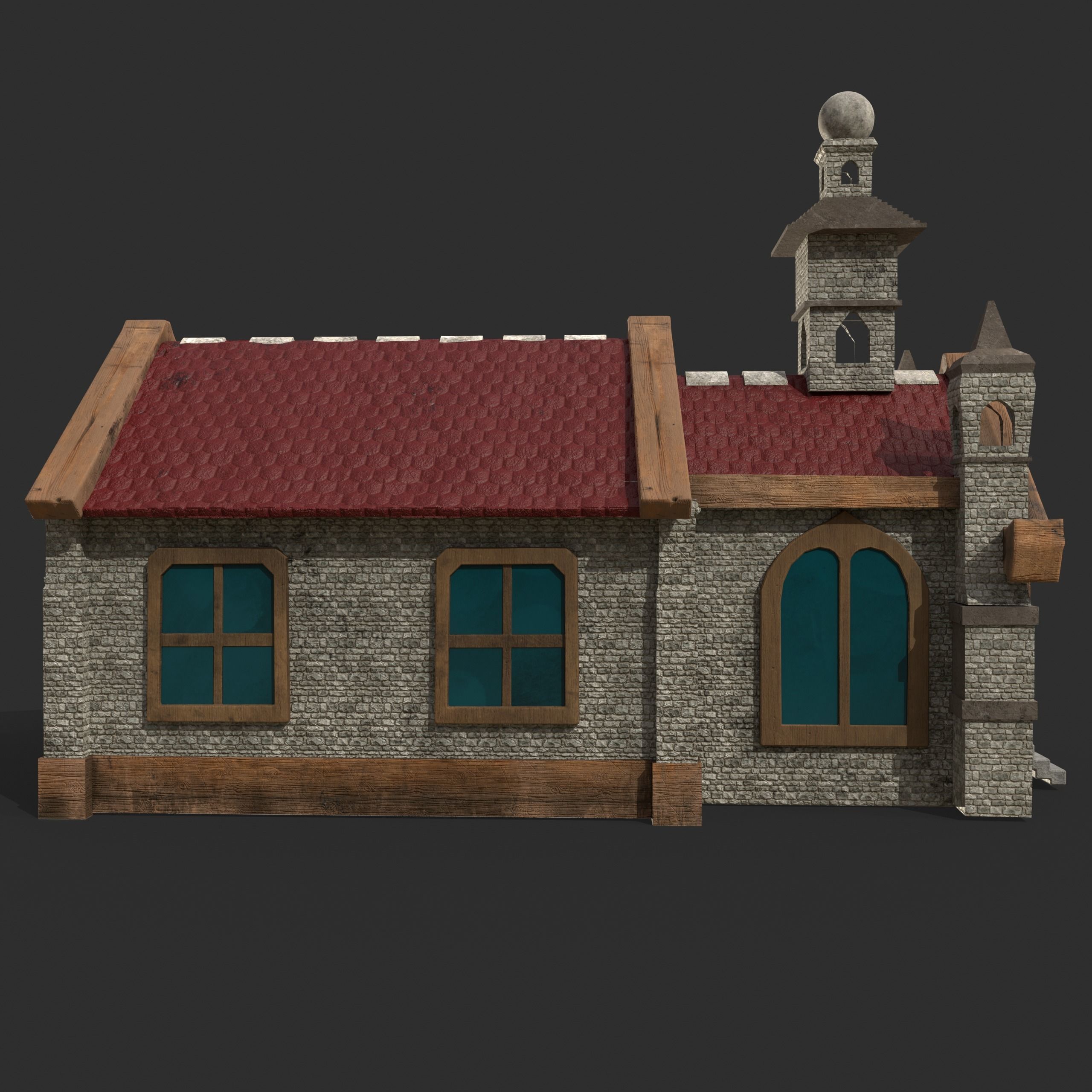 3D model 3D Game House with PBR Texturing VR / AR / low-poly | CGTrader