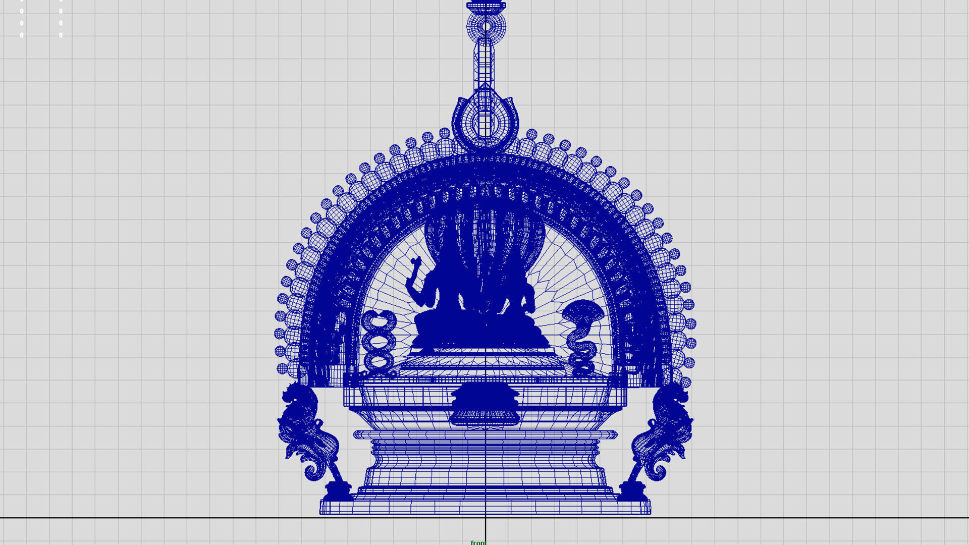 oil lamp god shiva parvati 3D model | CGTrader