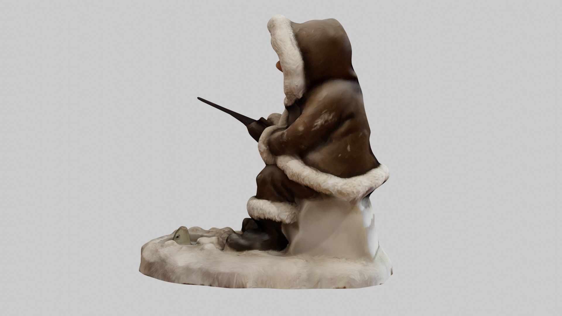 3D model Ice Fishing Eskimo Figure VR / AR / low-poly | CGTrader