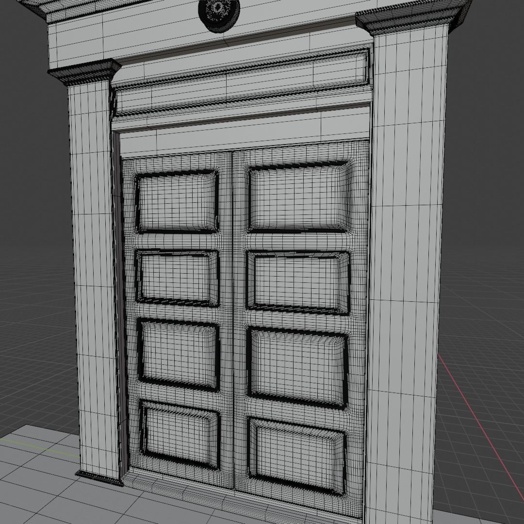 Wooden Polished Door free 3D model | CGTrader