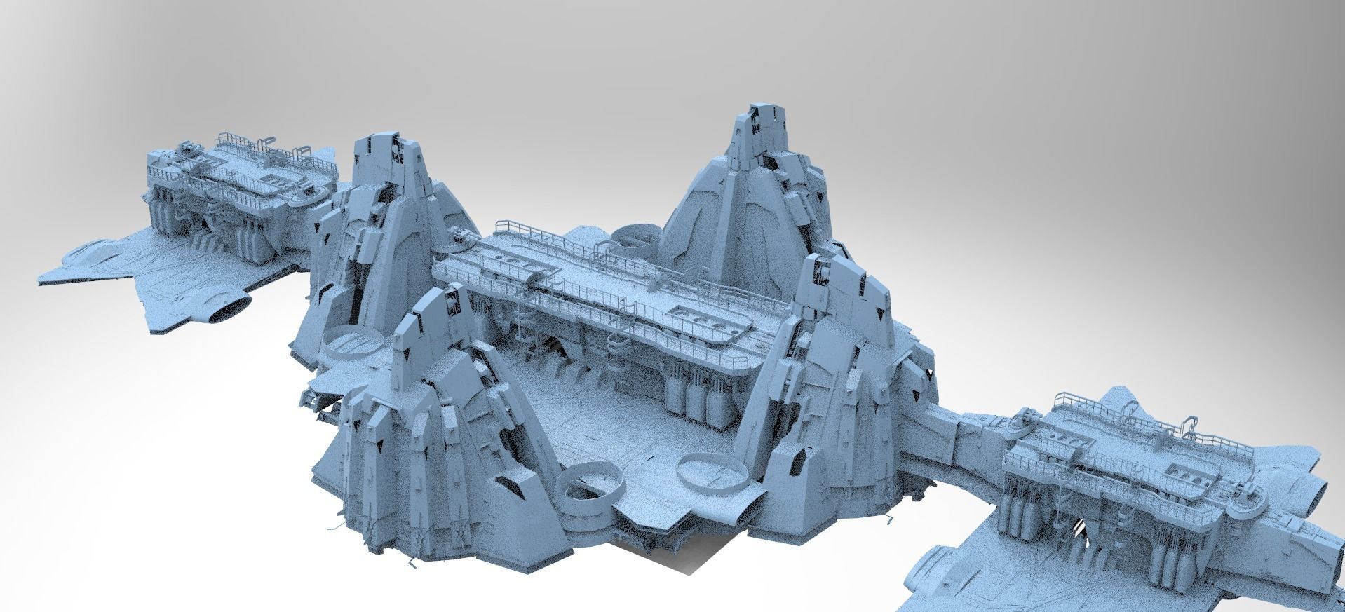 Space colony Military base 1 3D model | CGTrader
