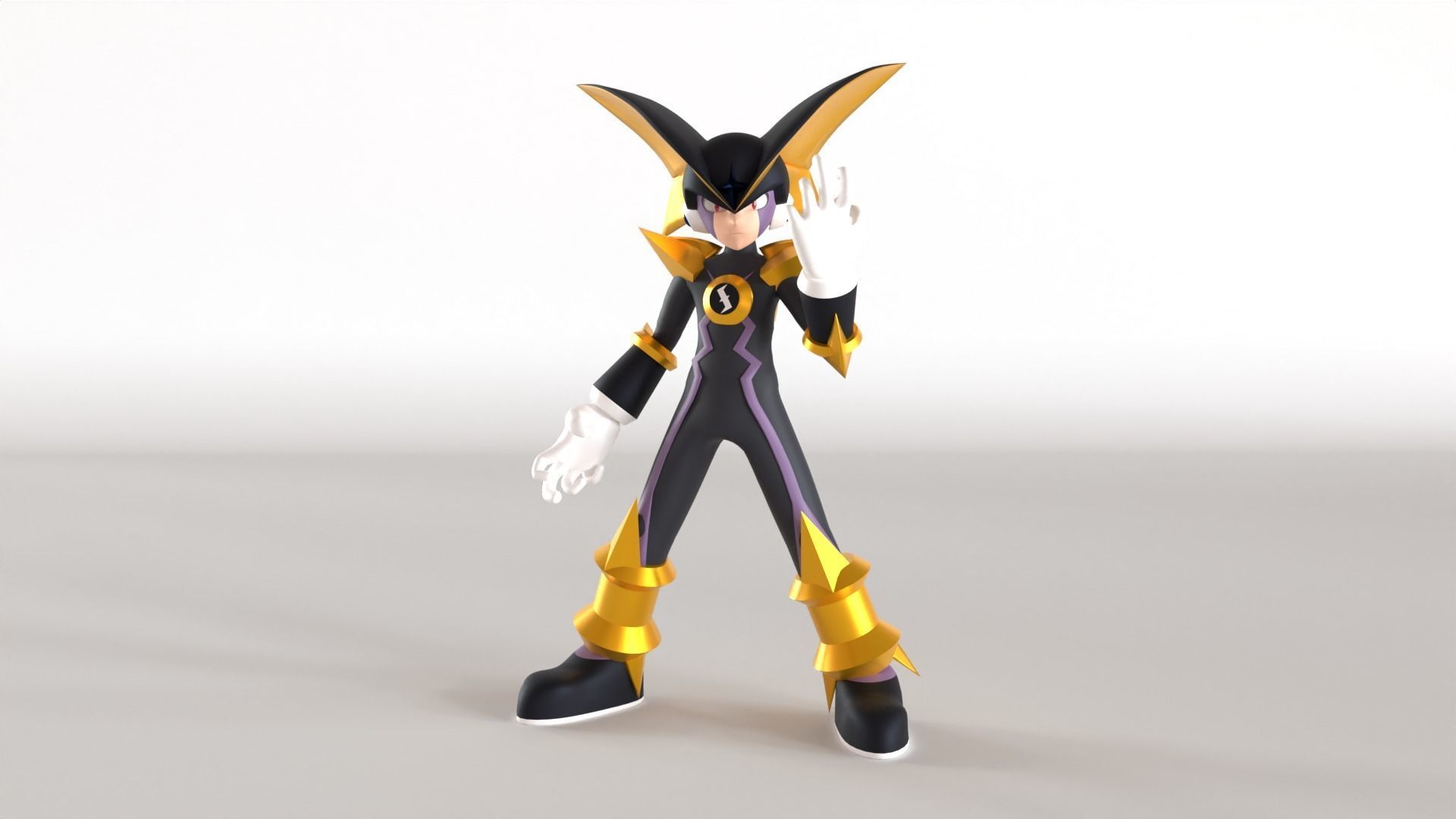 Bass EXE - Megaman Battle Network 3D model rigged | CGTrader