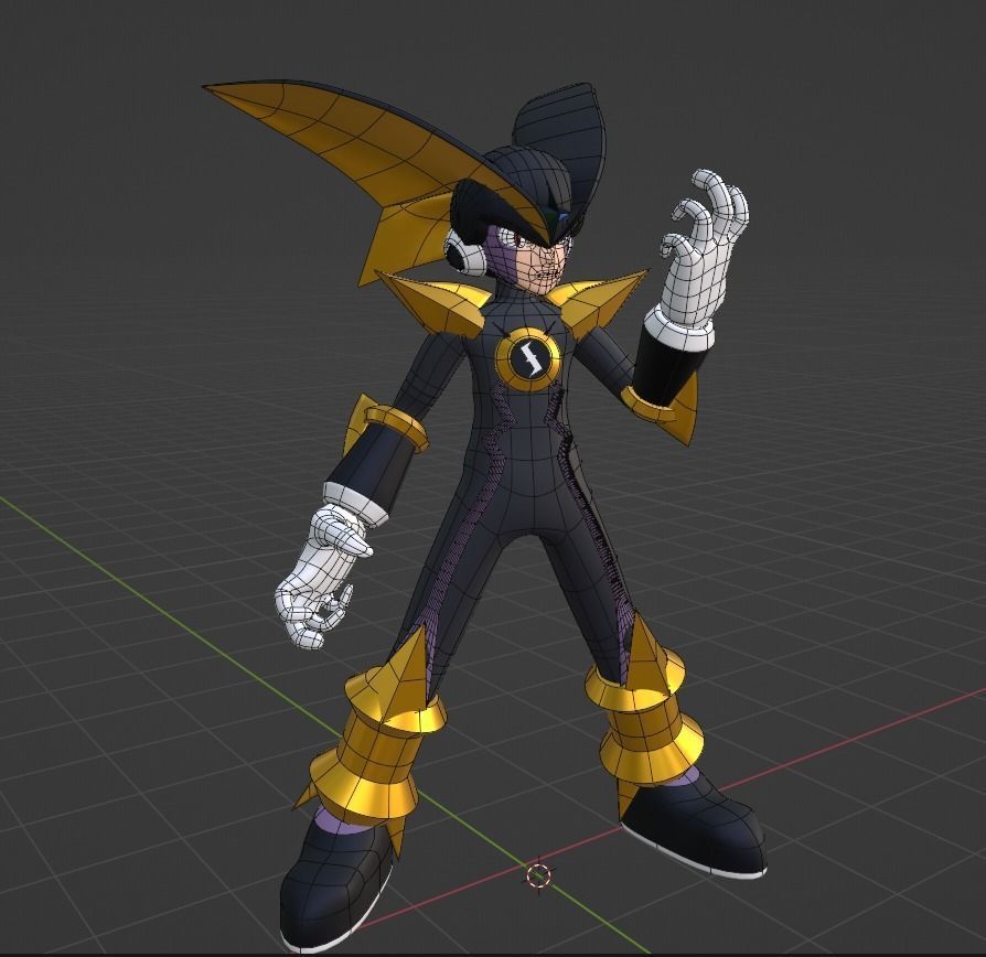 Bass EXE - Megaman Battle Network 3D model rigged | CGTrader