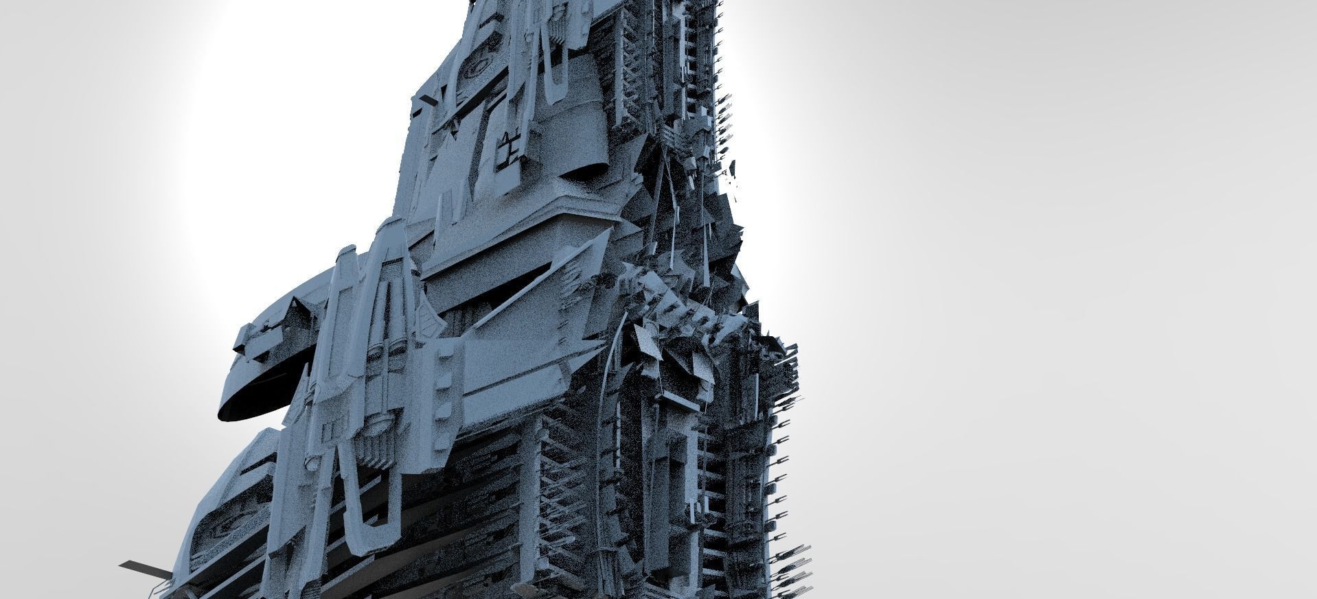 Moon Space colony Military base Tower 3D model | CGTrader