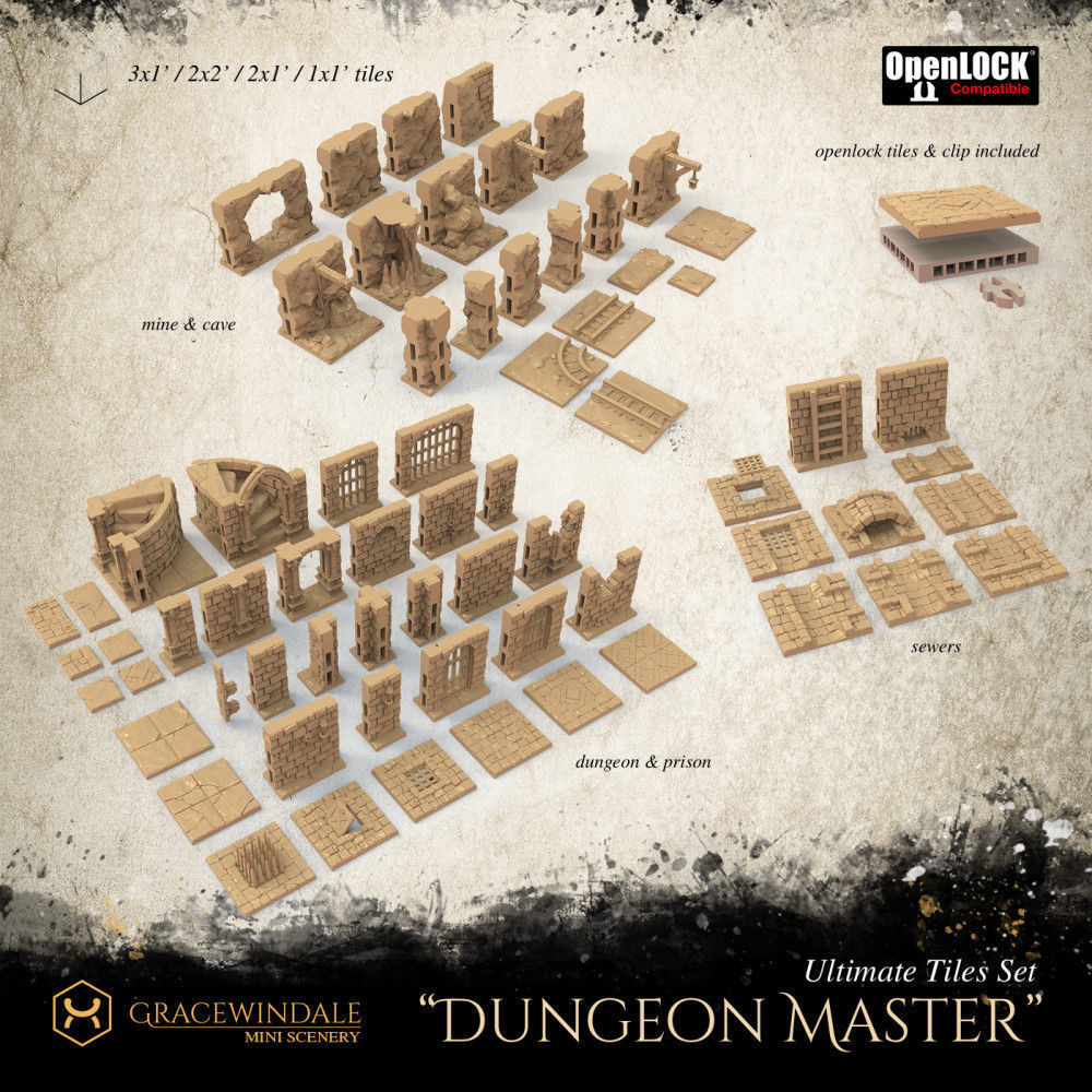 Dungeon Master Ultimate Tile Set 3D model 3D printable | CGTrader