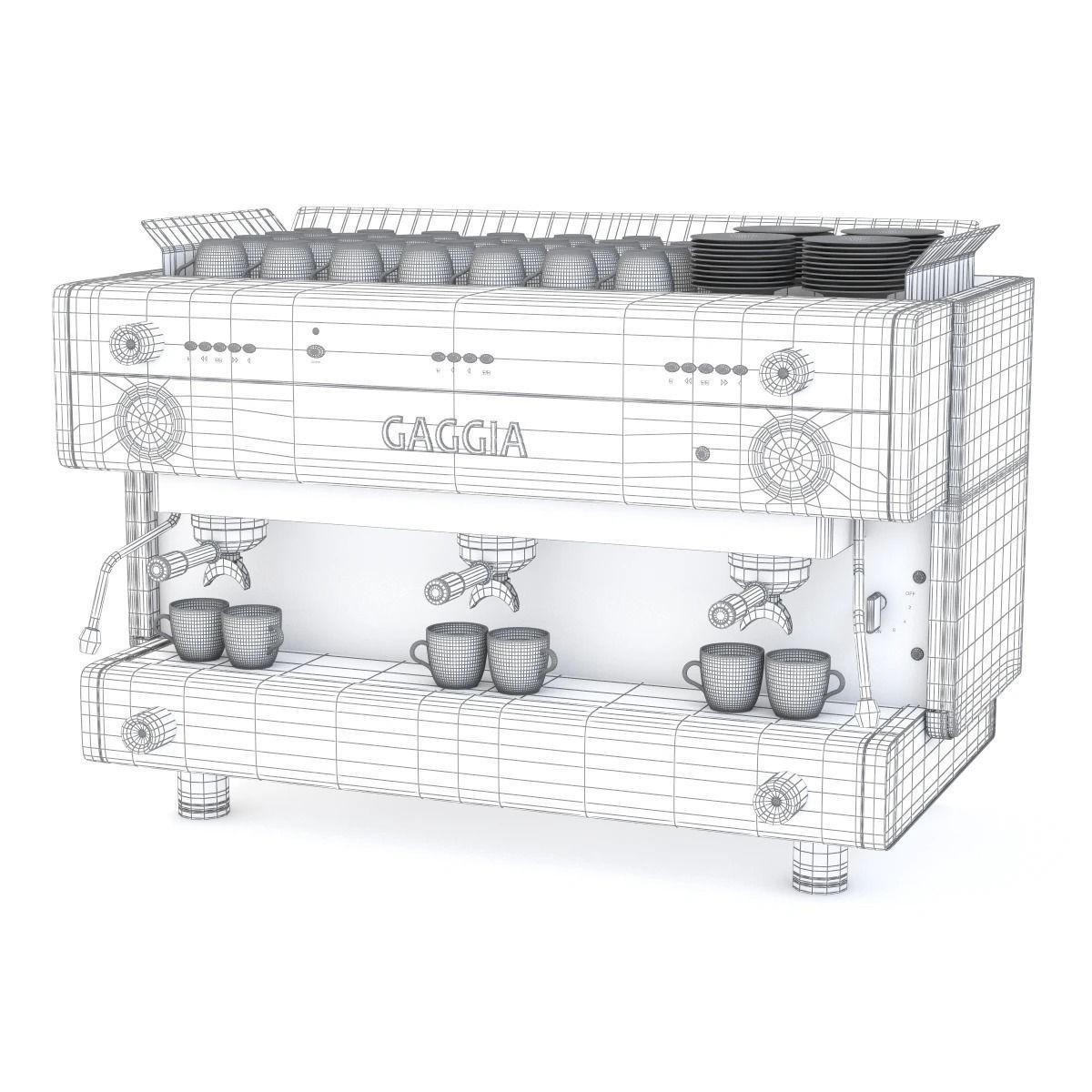 Gaggia Commercial Coffee Machine 3D model | CGTrader