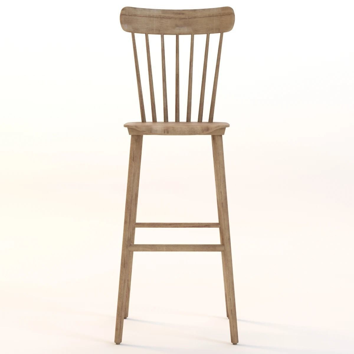 English Windsor Bar Stool 3D model | CGTrader