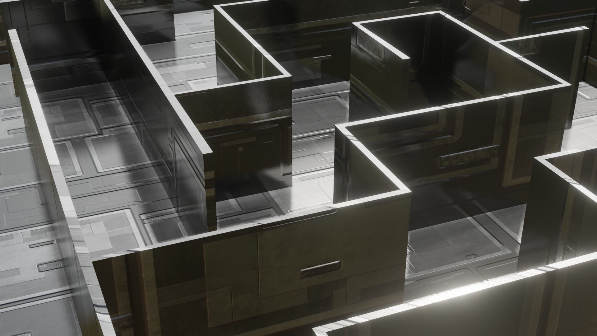 Sci fi Maze 3D model | CGTrader