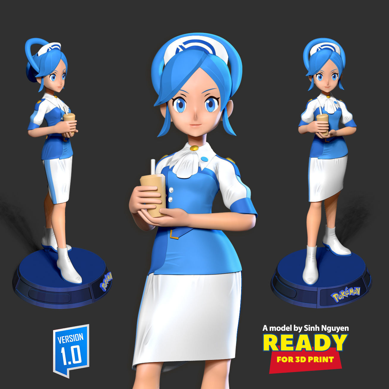 Tricia - Pokemon Masters Fanart 3D model 3D printable | CGTrader
