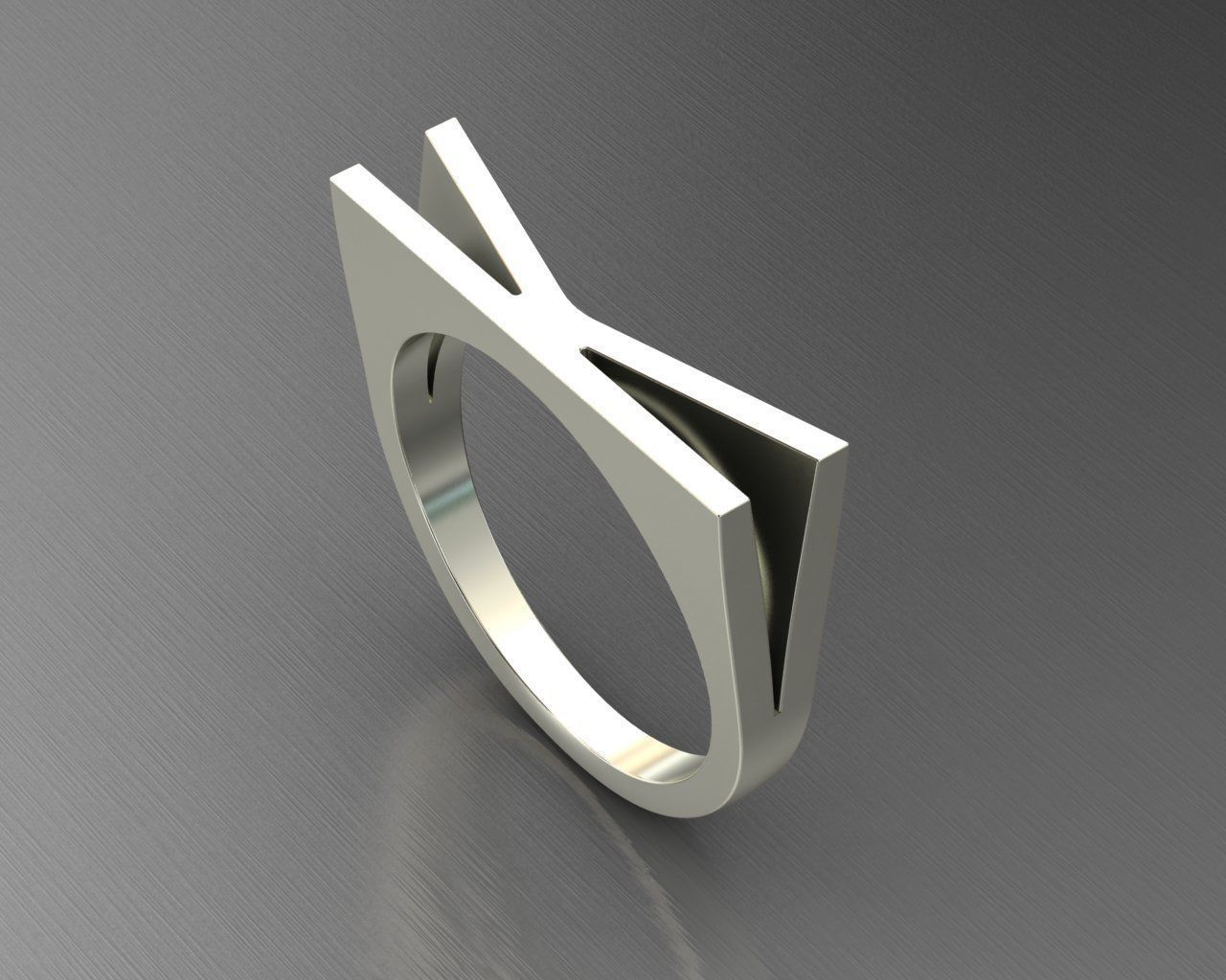 alphabet ring letter K 3D model 3D printable | CGTrader