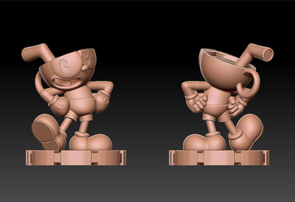 Cuphead character 3D model 3D printable | CGTrader