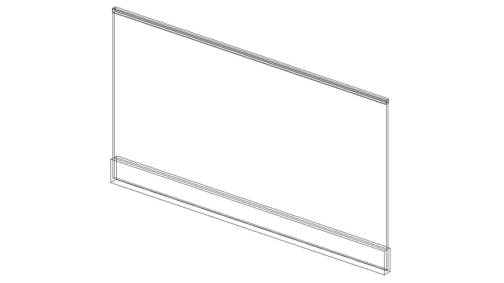 Glass Balustrade Line Based Revit Family 3D model | CGTrader