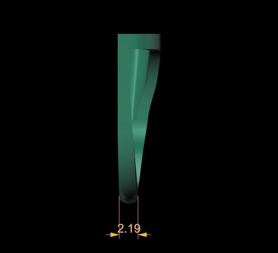 alphabet ring letter P 3D model 3D printable | CGTrader