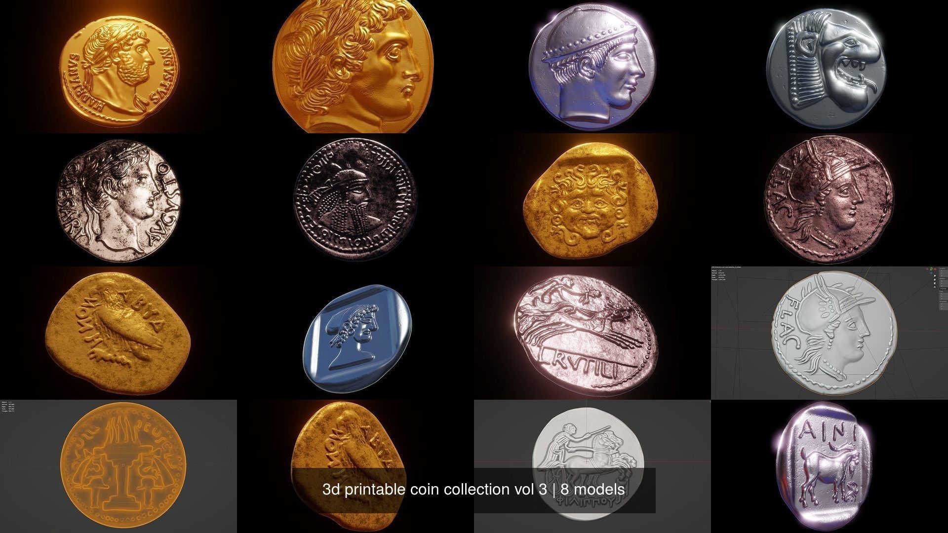 3d printable coin collection vol 3 | CGTrader