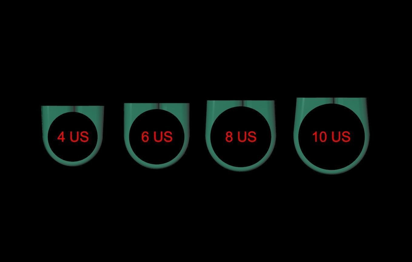 alphabet ring letter S 3D model 3D printable | CGTrader