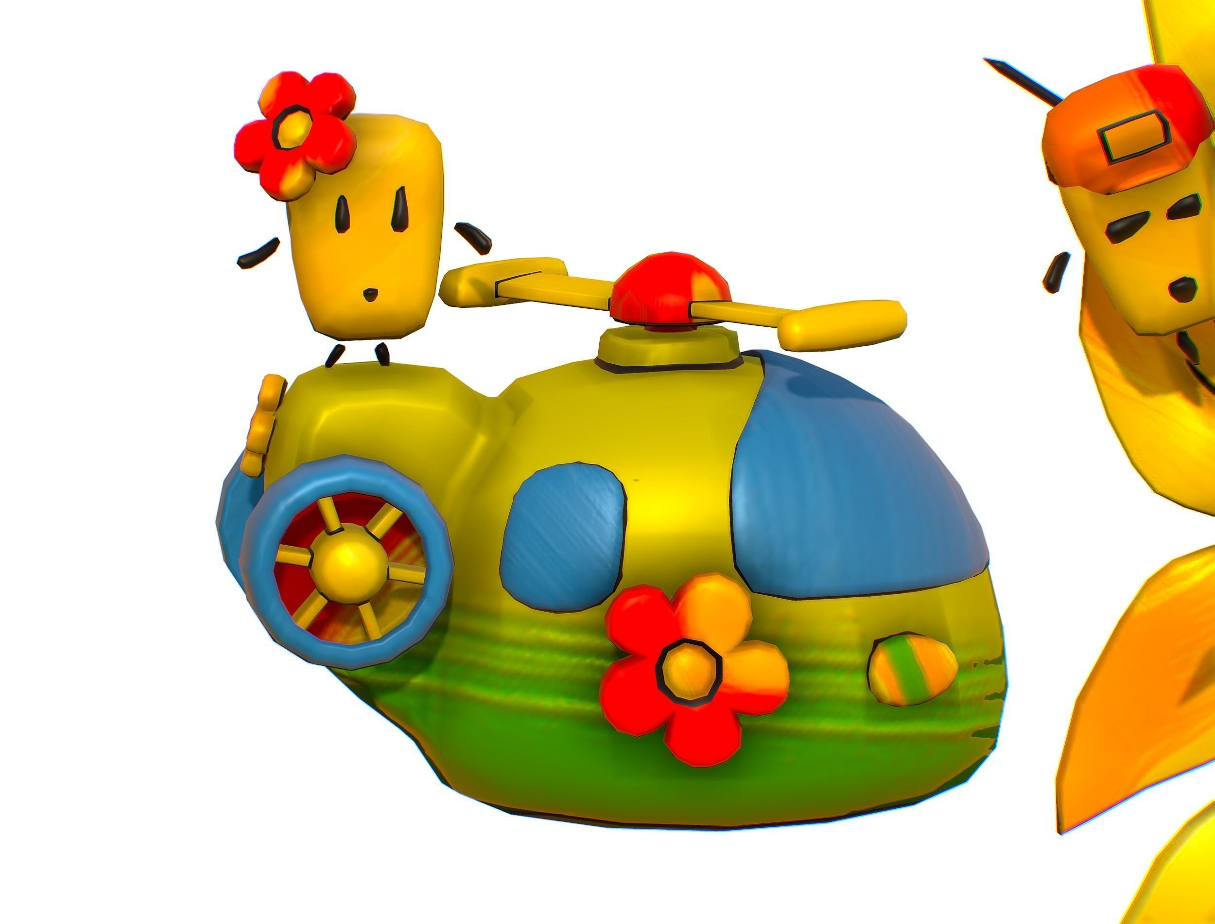 3D model Funny Lilliputian Family Sunflower House VR / AR / low-poly ...