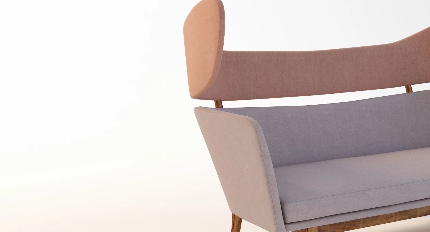 Organic Modernism Aysha Sofa 3D model | CGTrader