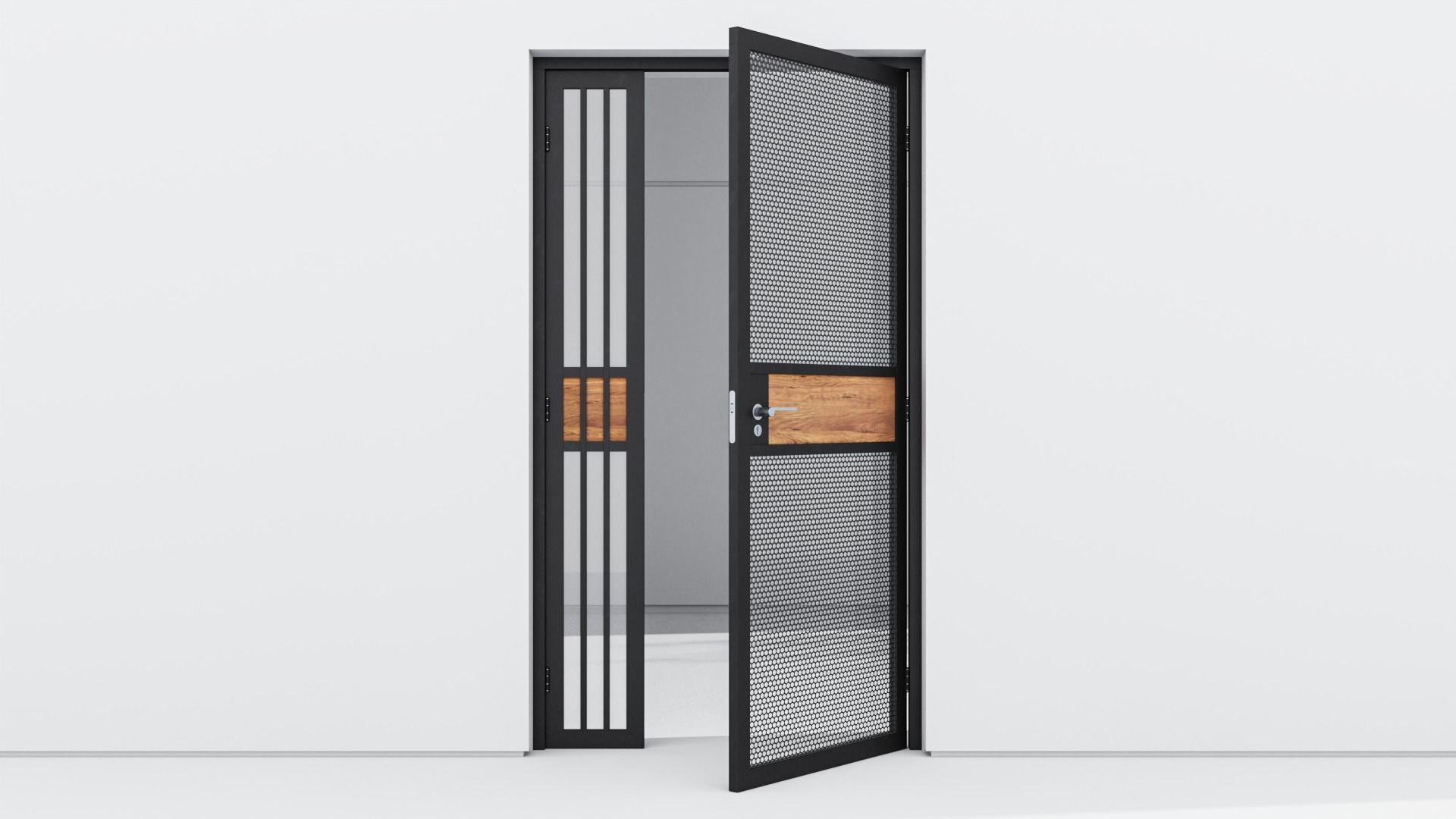 Aluminium door 21 3D model | CGTrader