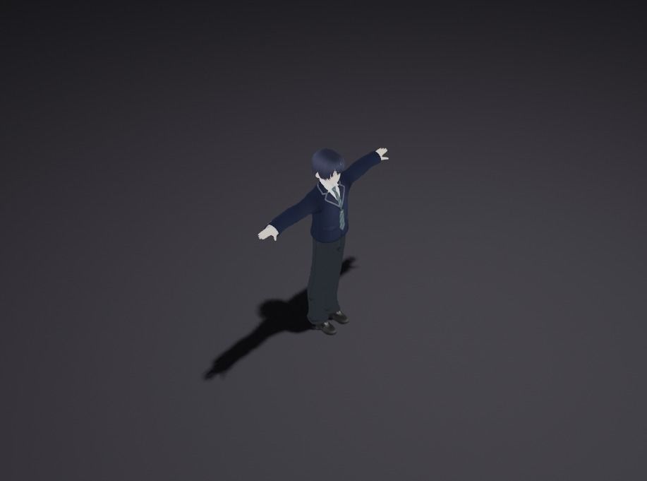 Anime Man Character - Formal Style 3D model | CGTrader
