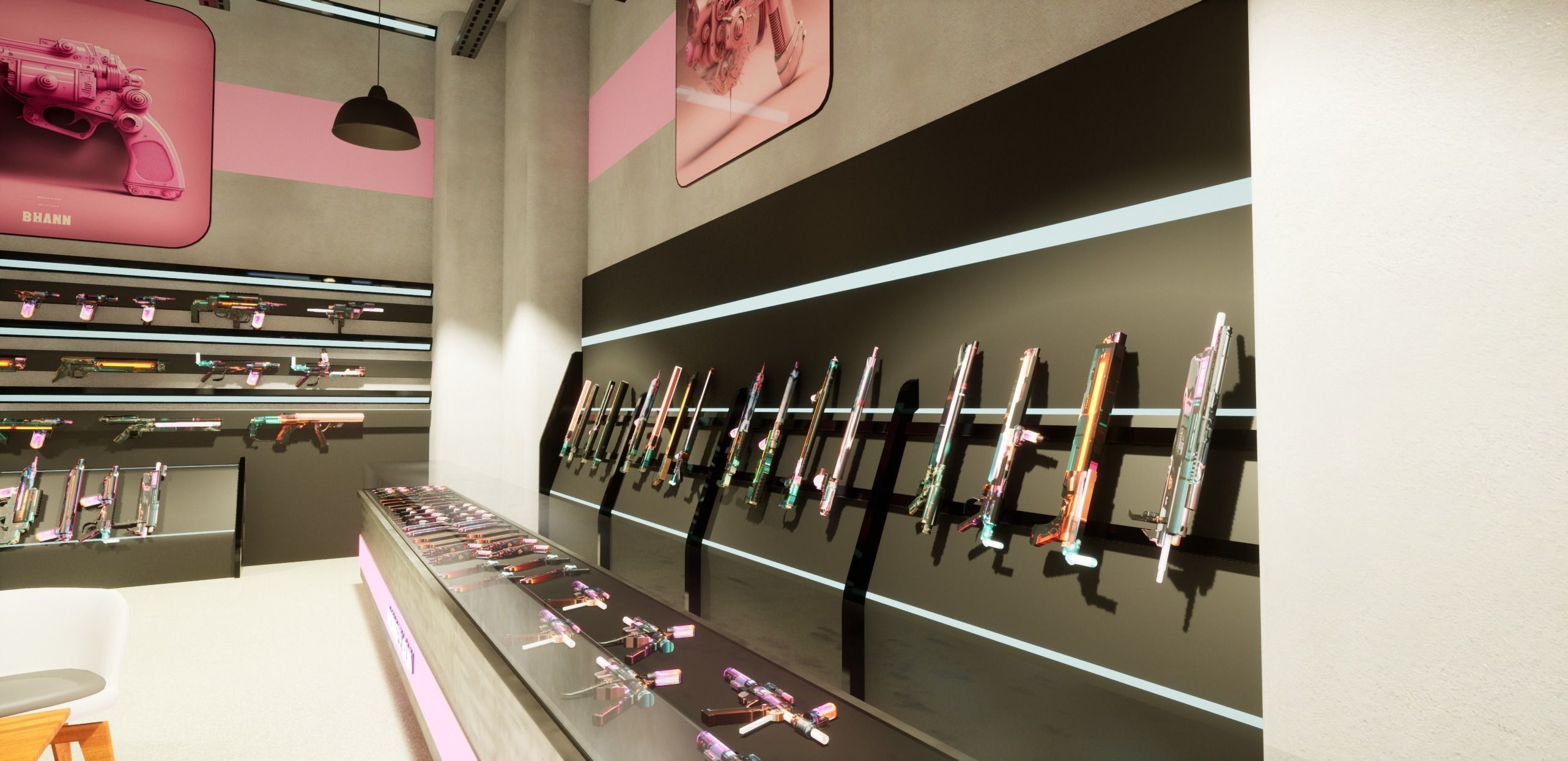 Cyberpunk Gun Shop 3D model | CGTrader